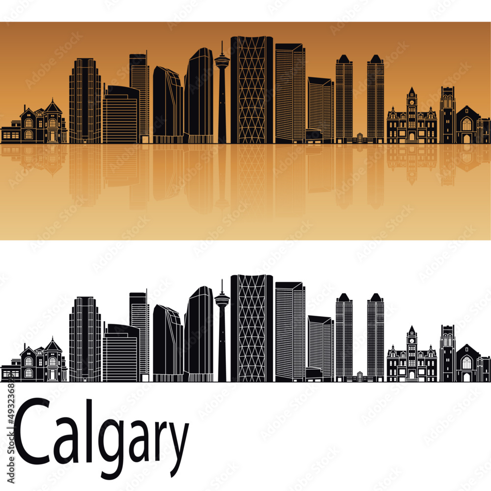 skyline in ai format of the city of calgary Stock Vector | Adobe Stock