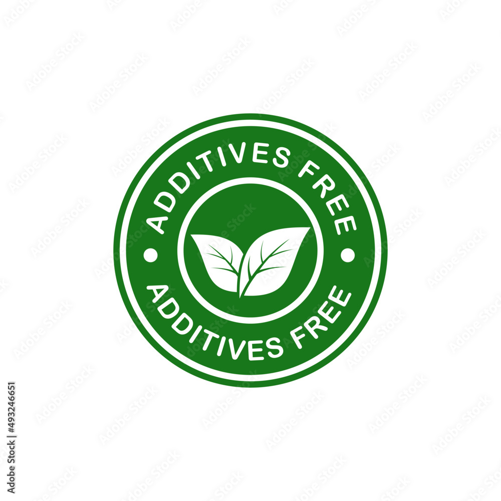 Additive free logo design template illustration. suitable for label ...