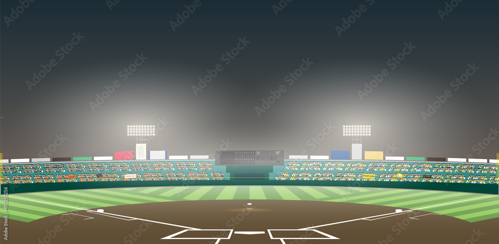Poster Baseball stadium [Night game] – Wall Art | UkPosters