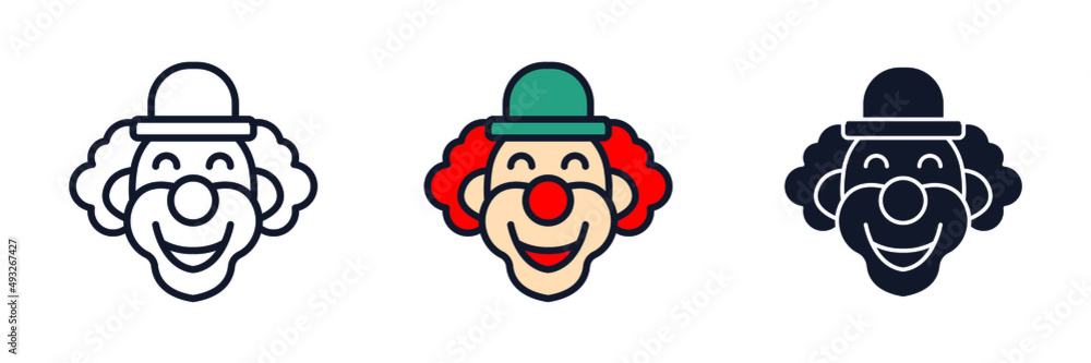 clown icon symbol template for graphic and web design collection logo ...