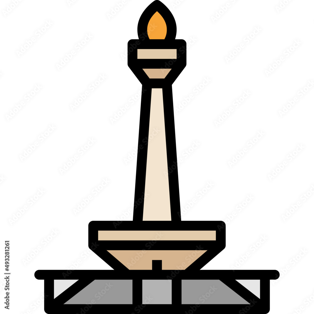 monas filled outline icon Stock Vector | Adobe Stock