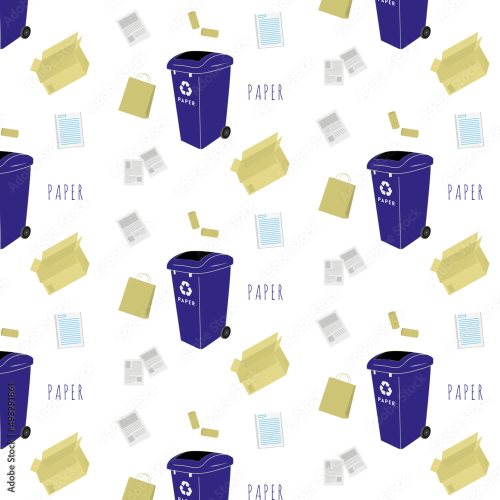 Recycling pattern. Paper separation pattern for recycling. Pattern ...