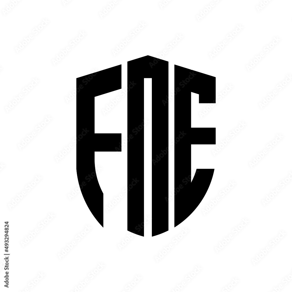 FNE letter logo design. FNE modern letter logo with black background ...