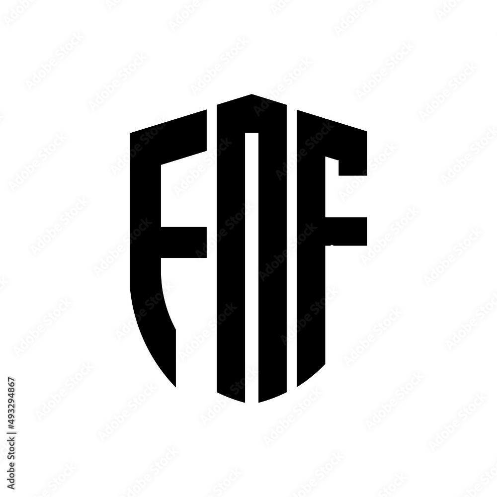 FNF letter logo design. FNF modern letter logo with black background ...