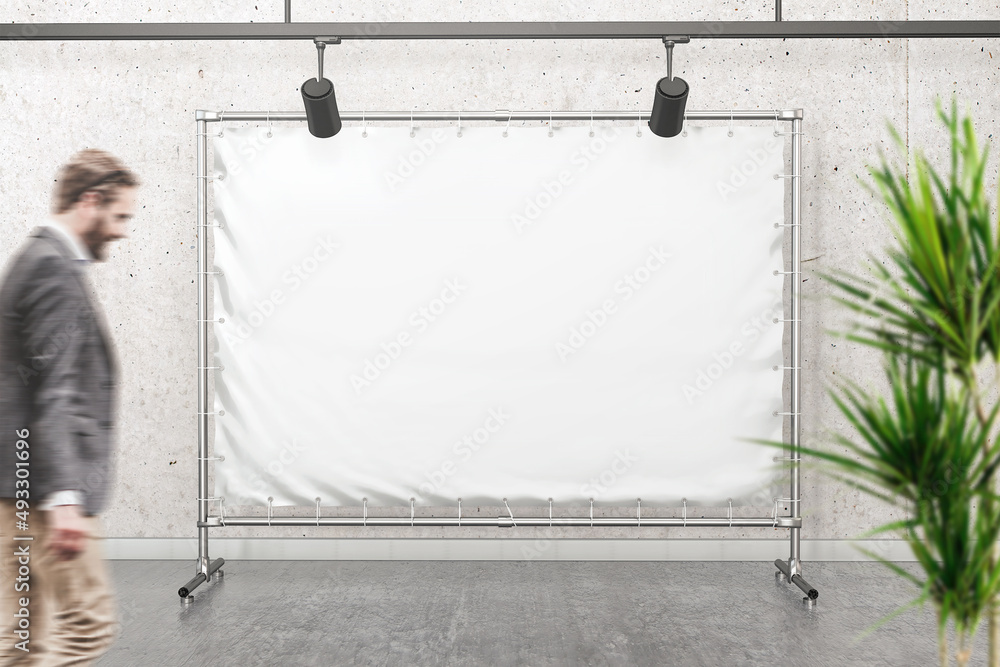 Press Wall Stand Banner Mockup Stock Photo | Adobe Stock
