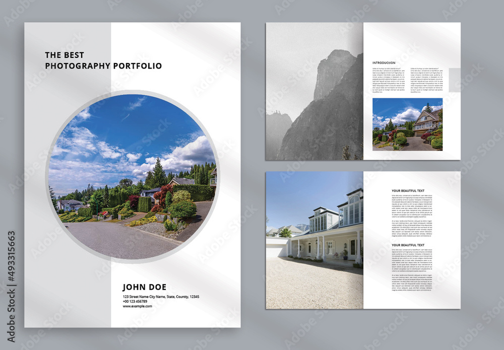 Photo Album Book Layout Stock Template | Adobe Stock