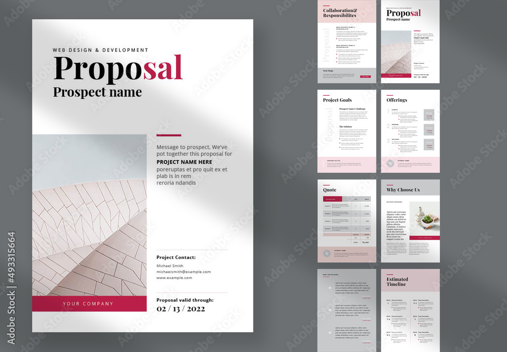 Project Proposal Layout Stock Template | Adobe Stock