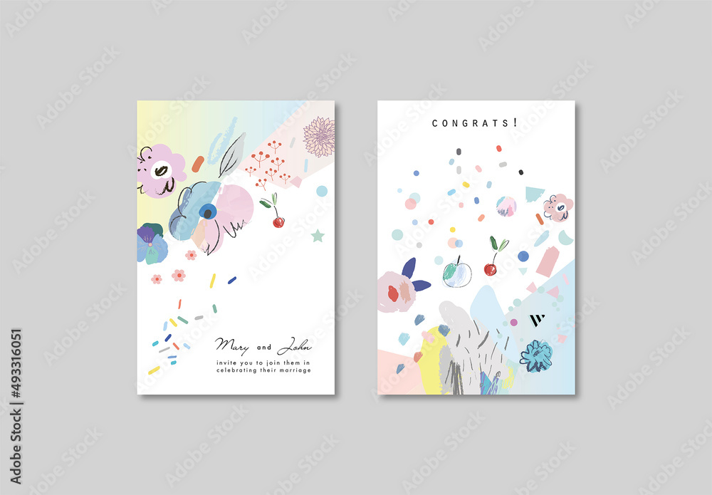 Set of Floral Posters Layout Stock Template | Adobe Stock