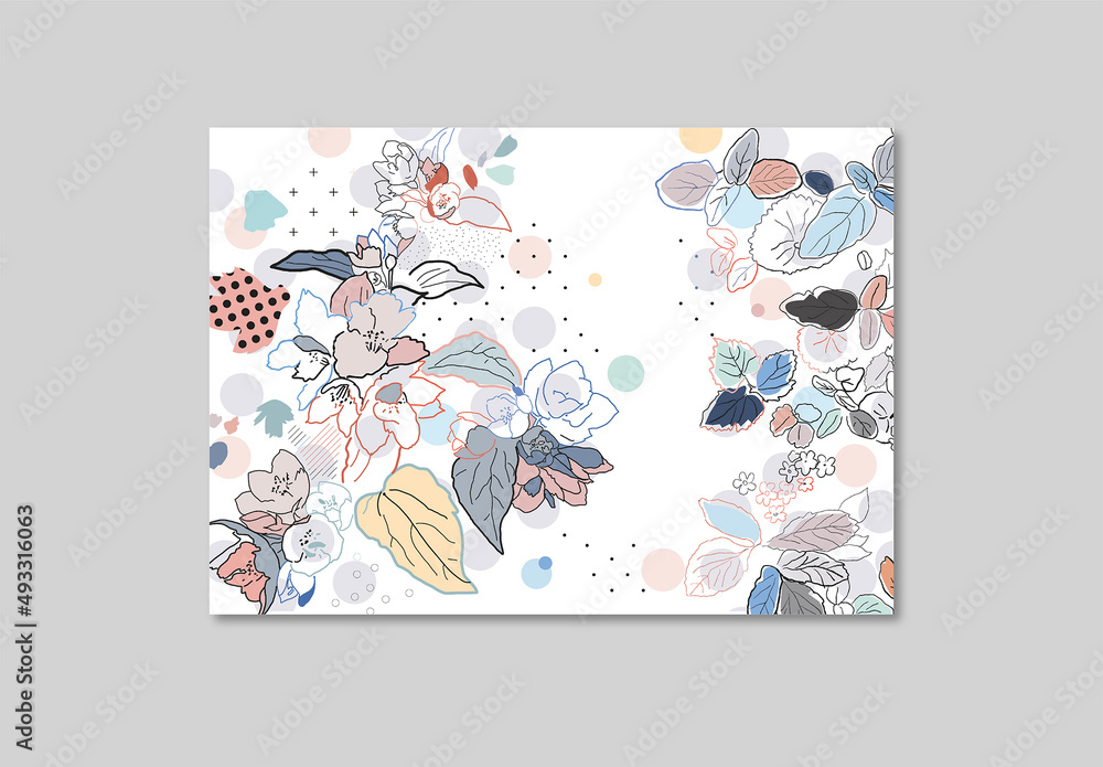 Floral Gentle Background Layout Stock Template | Adobe Stock