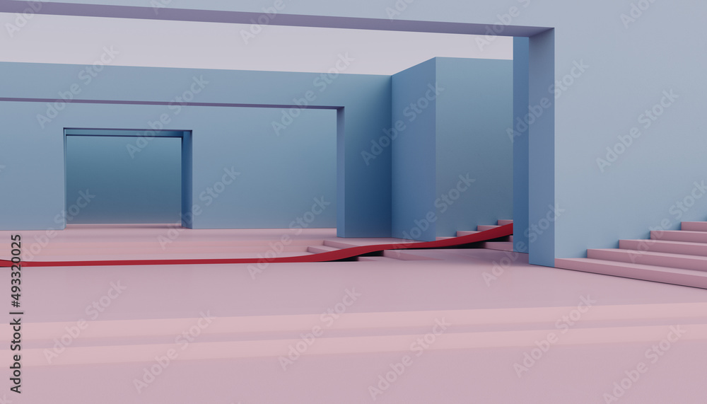 Blue architectural minimal site Stock Photo | Adobe Stock