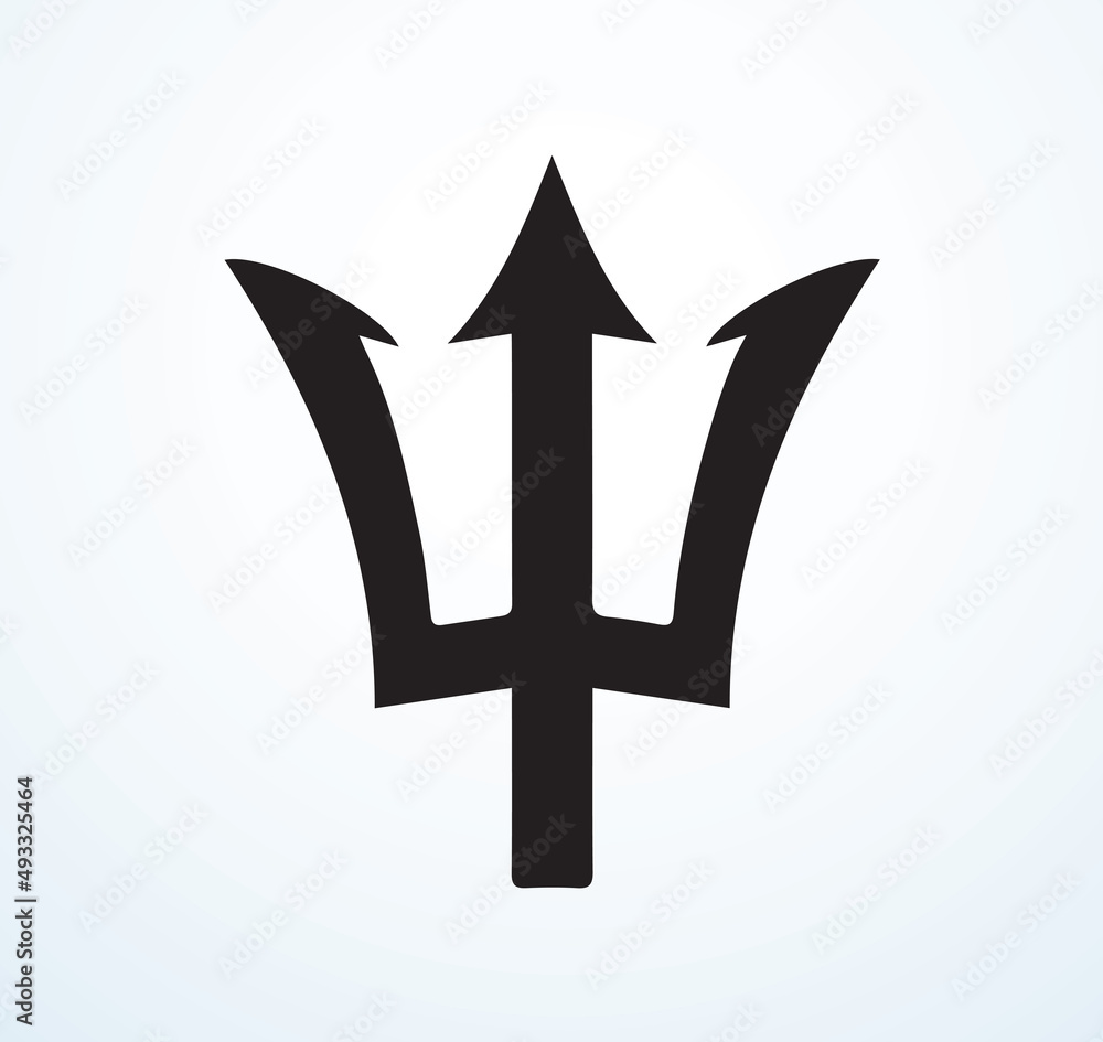 Flag of Barbados. Vector drawing icon Stock Vector | Adobe Stock