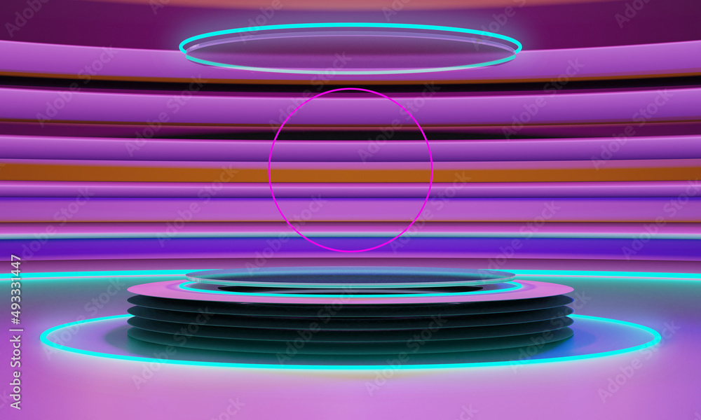 3d rendering illustration of background abstract, podium stage art ...