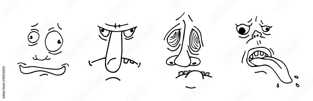 Freaked Out Face Cartoon