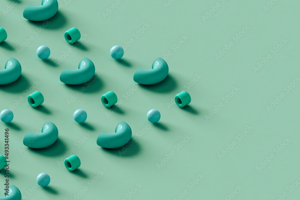 3d render of abstract blue form with copy space Stock Photo | Adobe Stock