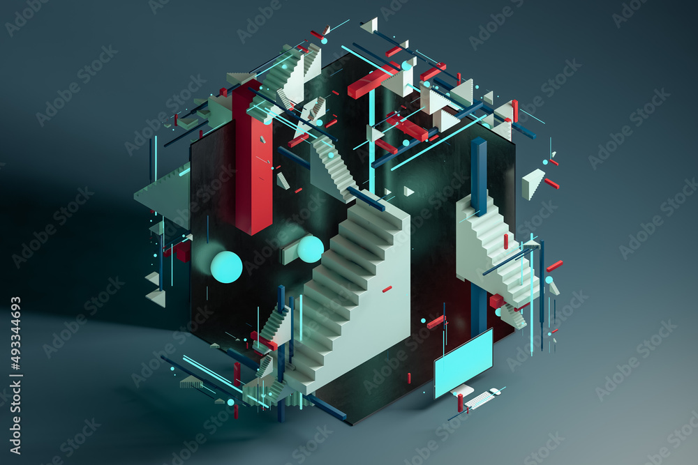 Cube representing artificial intelligence Stock Photo | Adobe Stock