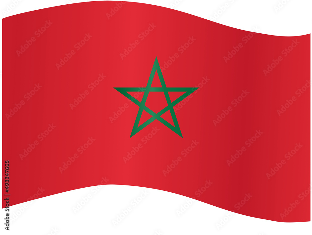 Morocco flag wave isolated on png or transparent background,Symbol ...