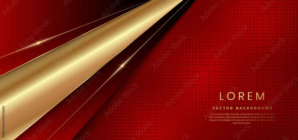 Abstract template elegant 3D golden diagonal triangle overlapping with ...