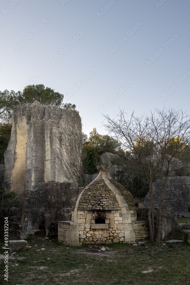 Disused quarry Du Bon Temps in Junas, Gard, South of France. This ...