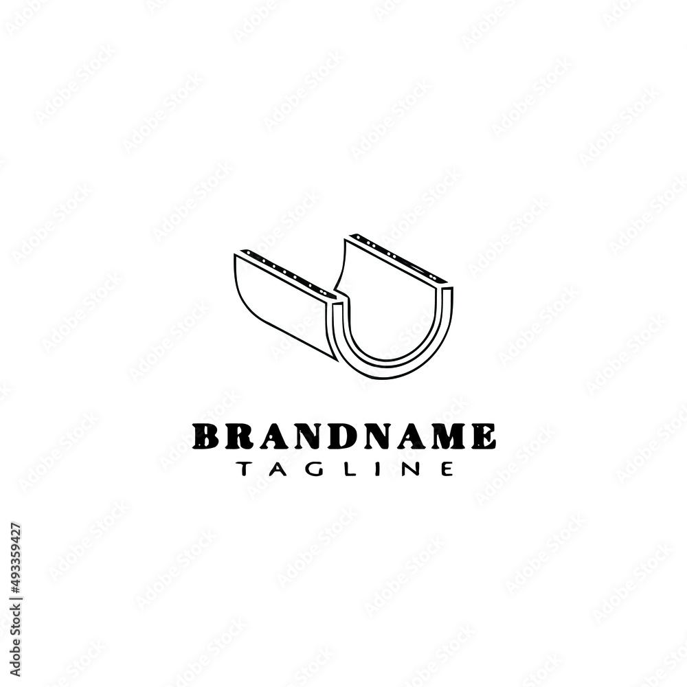 gutter logo cartoon icon design template black isolated vector ...
