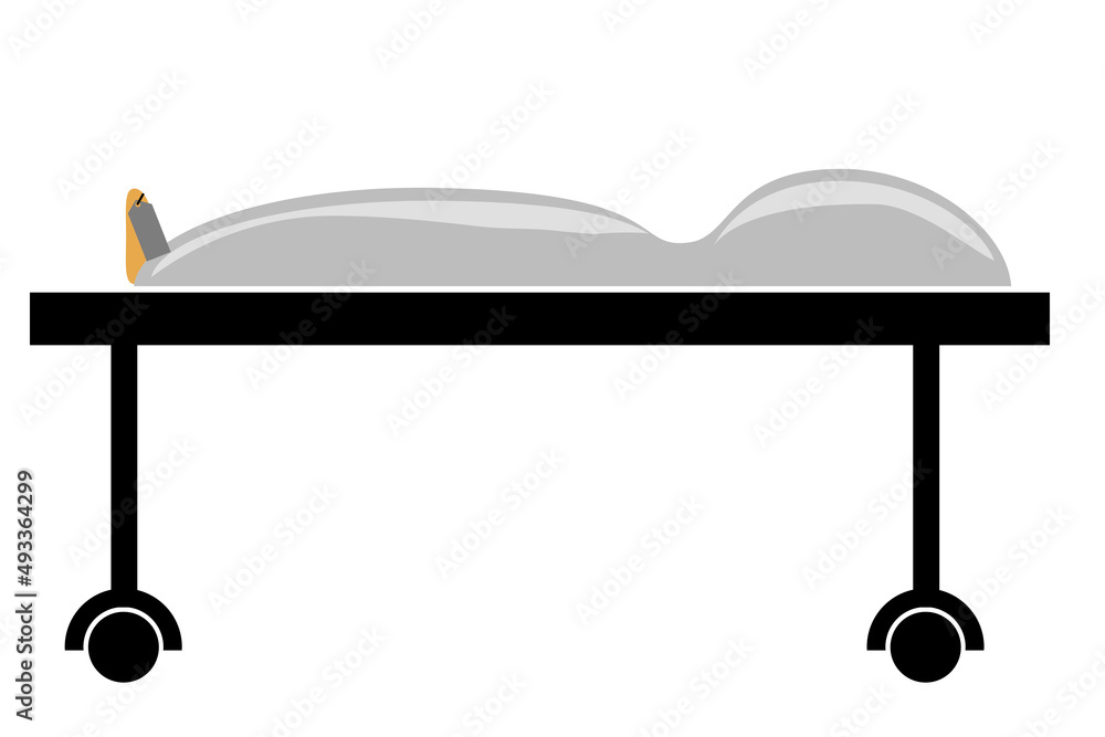 Simple Vector Dead or Death Body, Isolated on White Stock Vector ...