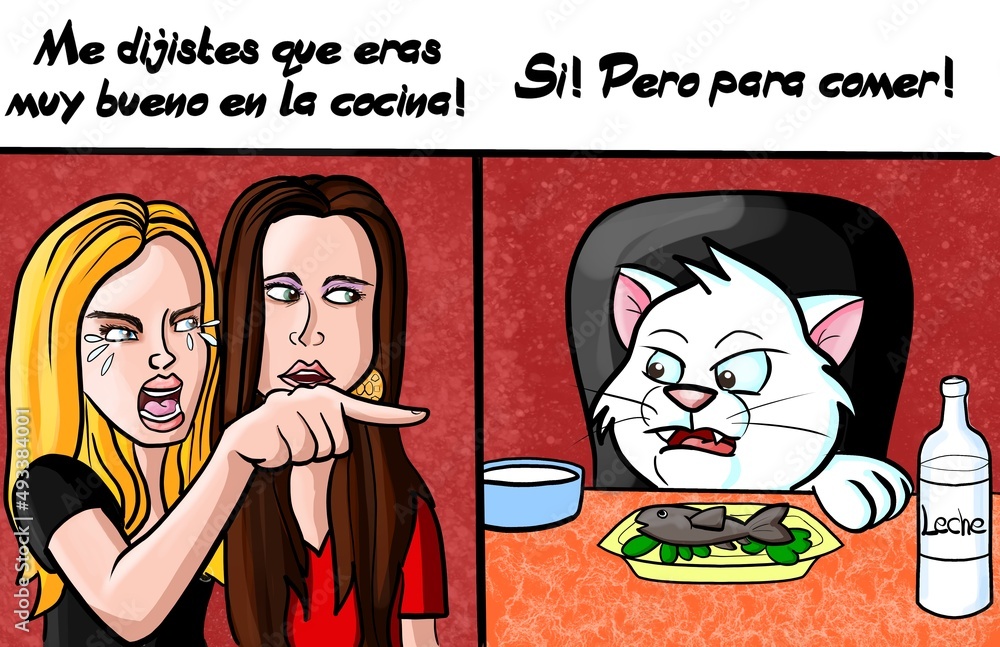 Memes famosos de gatos Stock Illustration | Adobe Stock