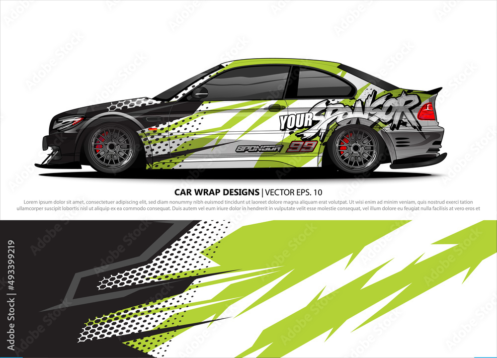 car wrap design. simple lines with abstract background vector concept ...