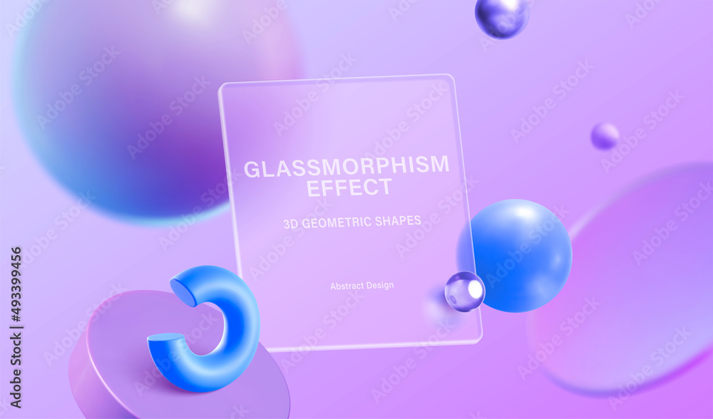 Geometric glassmorphism template Stock Vector | Adobe Stock