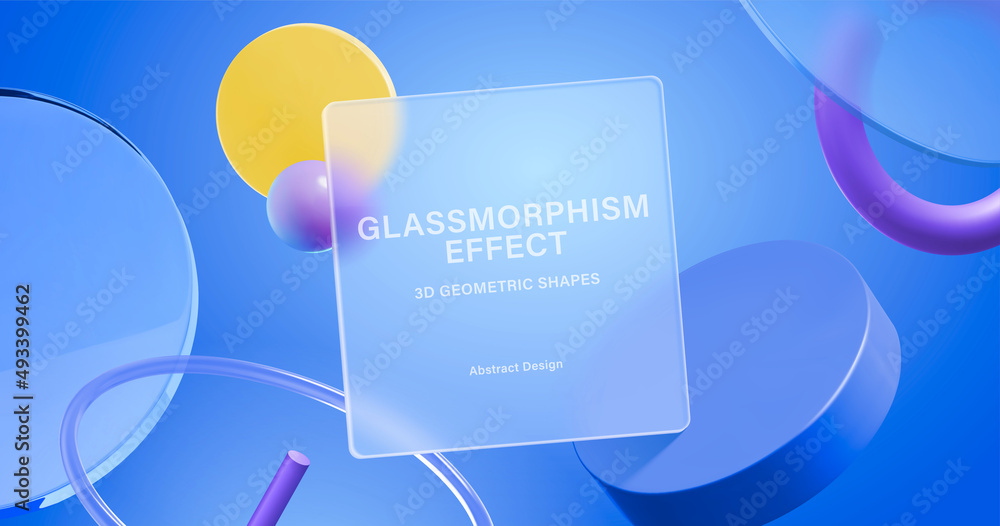 Geometric glassmorphism banner Stock Vector | Adobe Stock