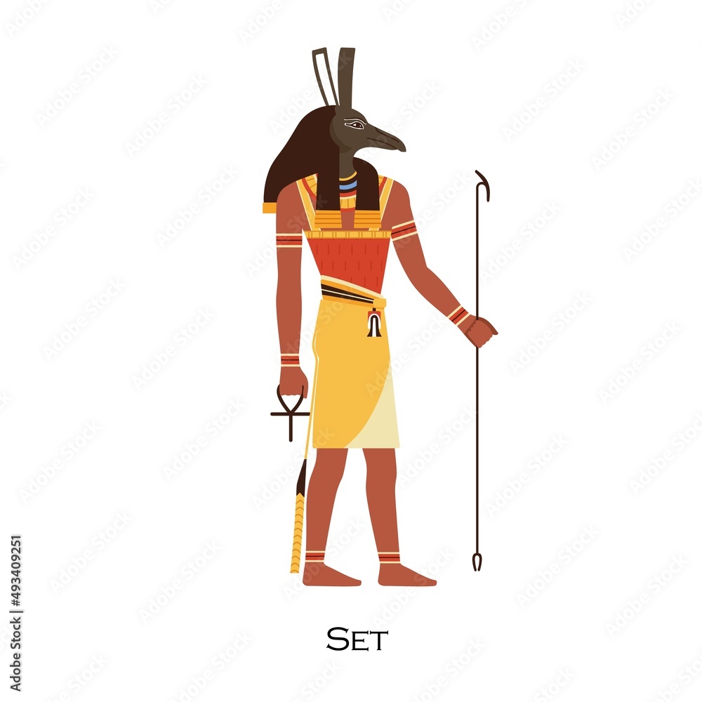 Set, Ancient Egyptian god. Old Egypts deity of deserts, disorder ...