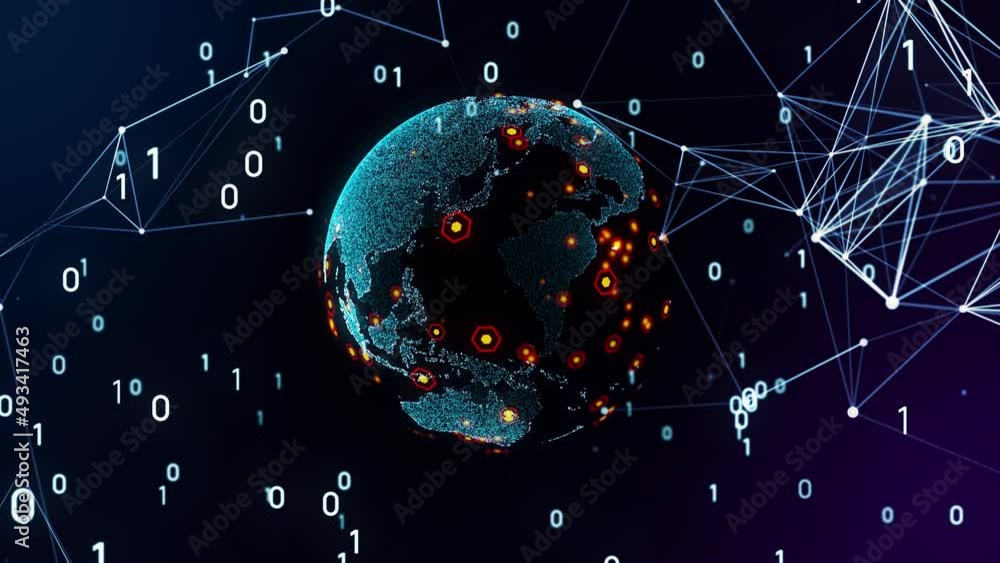 Global communication network concept. Digital transformation. DX. Stock ...