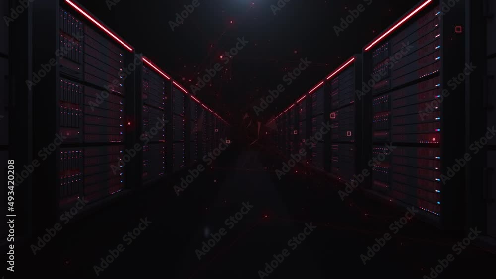 Server Data Network Technology Loop. This work is passing server with ...