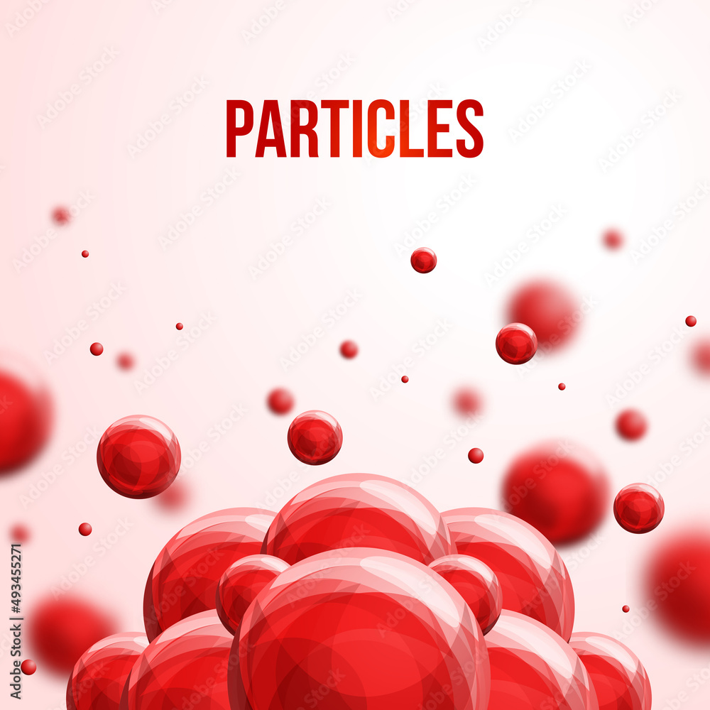 Abstract molecules design. Vector illustration. Atoms., red particles ...