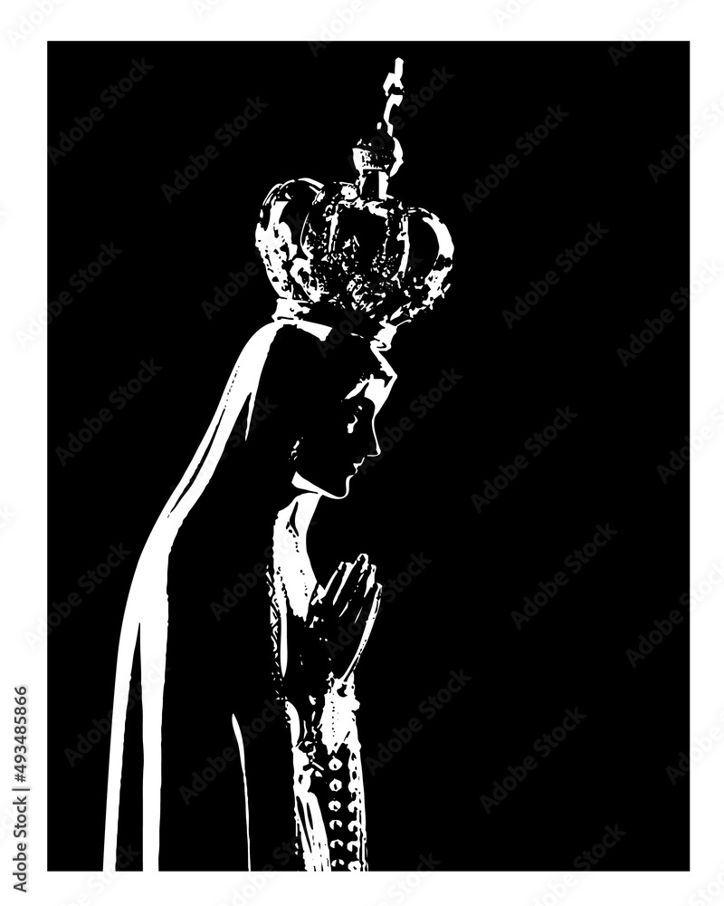 Our Lady of Fatima Catholic religious Virgin Mary Vector Stock Vector ...