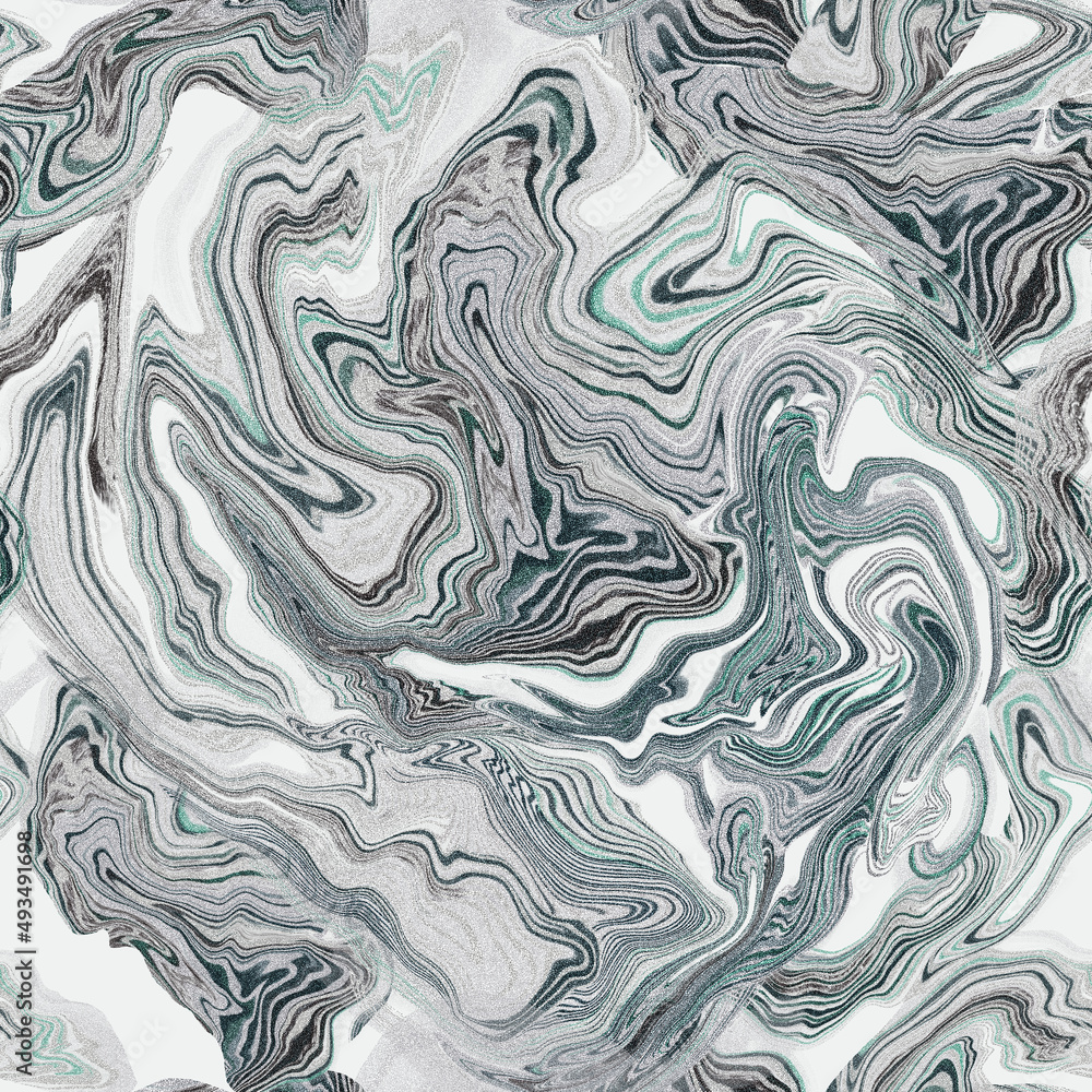 Glitch interference offset seamless pattern..Trendy, fashionable ...