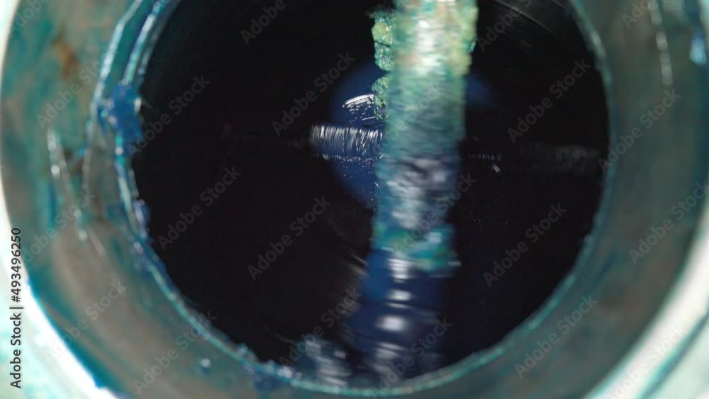 Lubricating grease Lithium complex with blue dye in the kettle. Blue ...