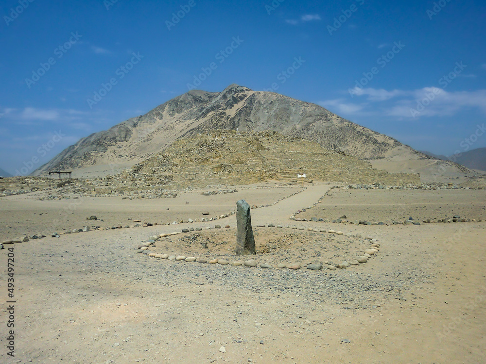 Monoliths Sacred citadel of Caral, the oldest civilization in America ...