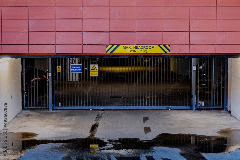 Closed Underground Car Park Steel Security Gate Stock Photo | Adobe Stock