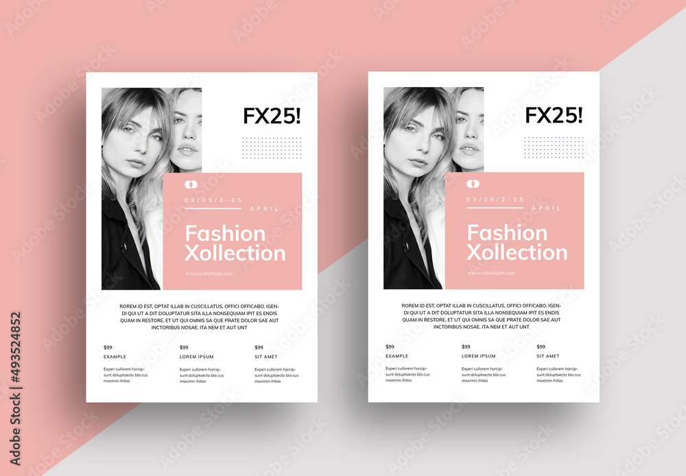 Fashion Flyer Layout Stock Template | Adobe Stock