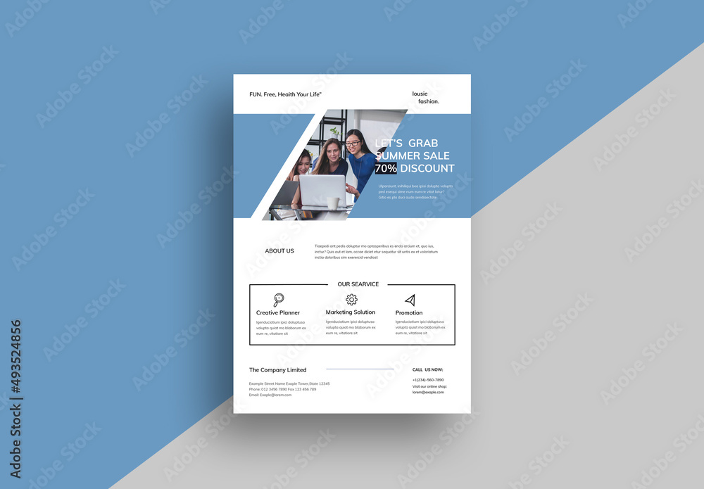 Creative Business Flyer Layout Stock Template | Adobe Stock