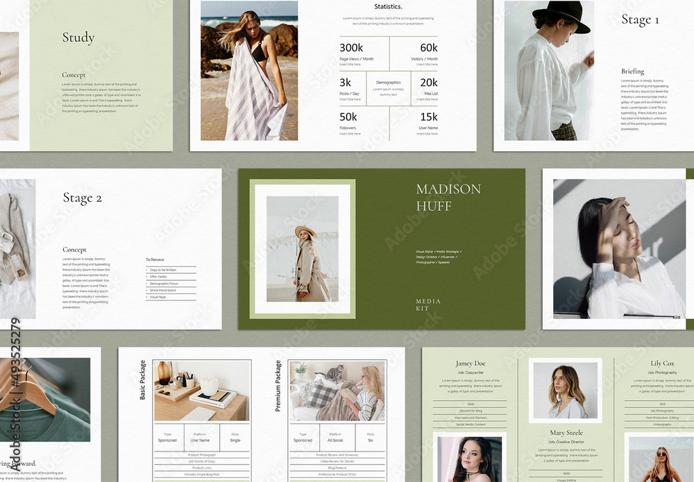 Media Press Kit Presentation Layout Stock Template | Adobe Stock