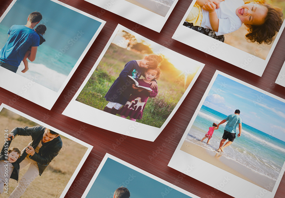 Instant Photos Mockup Stock Template | Adobe Stock