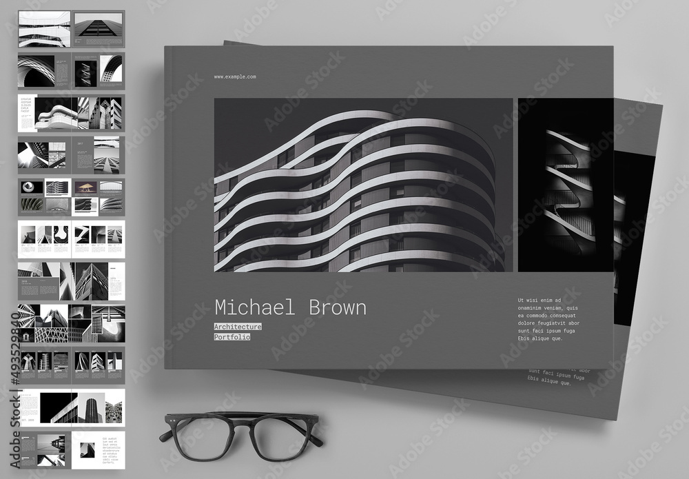 Architecture Portfolio Layout Stock Template | Adobe Stock