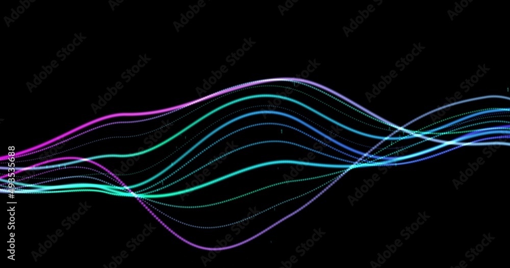 particle graph lines, HUD lines in motion. High tech futuristic ...