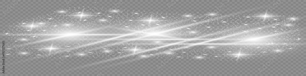 Vetor de Abstract sparkling glitter texture. Shiny particle effect. Silver glittering space star ...
