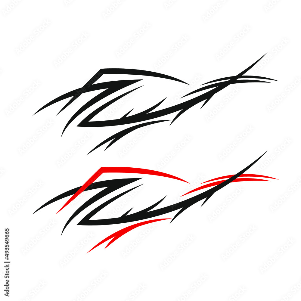 Vector car body sticker design. Car sticker decoration. Car sticker ...