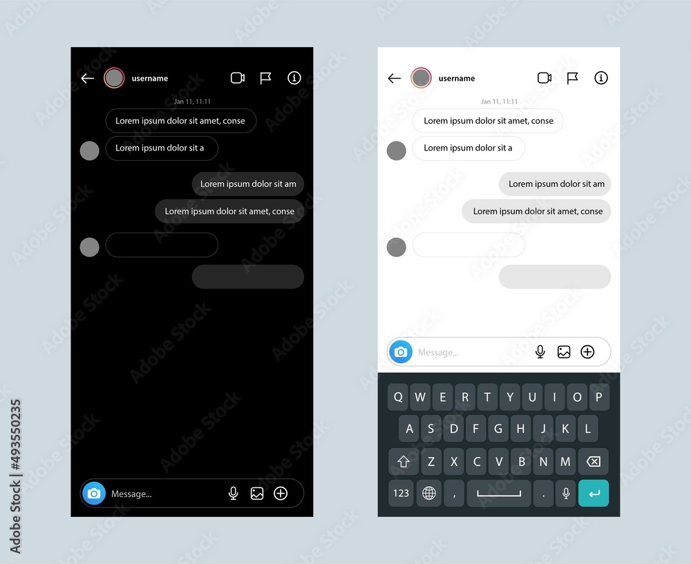 Lombok, Indonesia - March 19, 2022: Instagram DM mobile chat speech ...