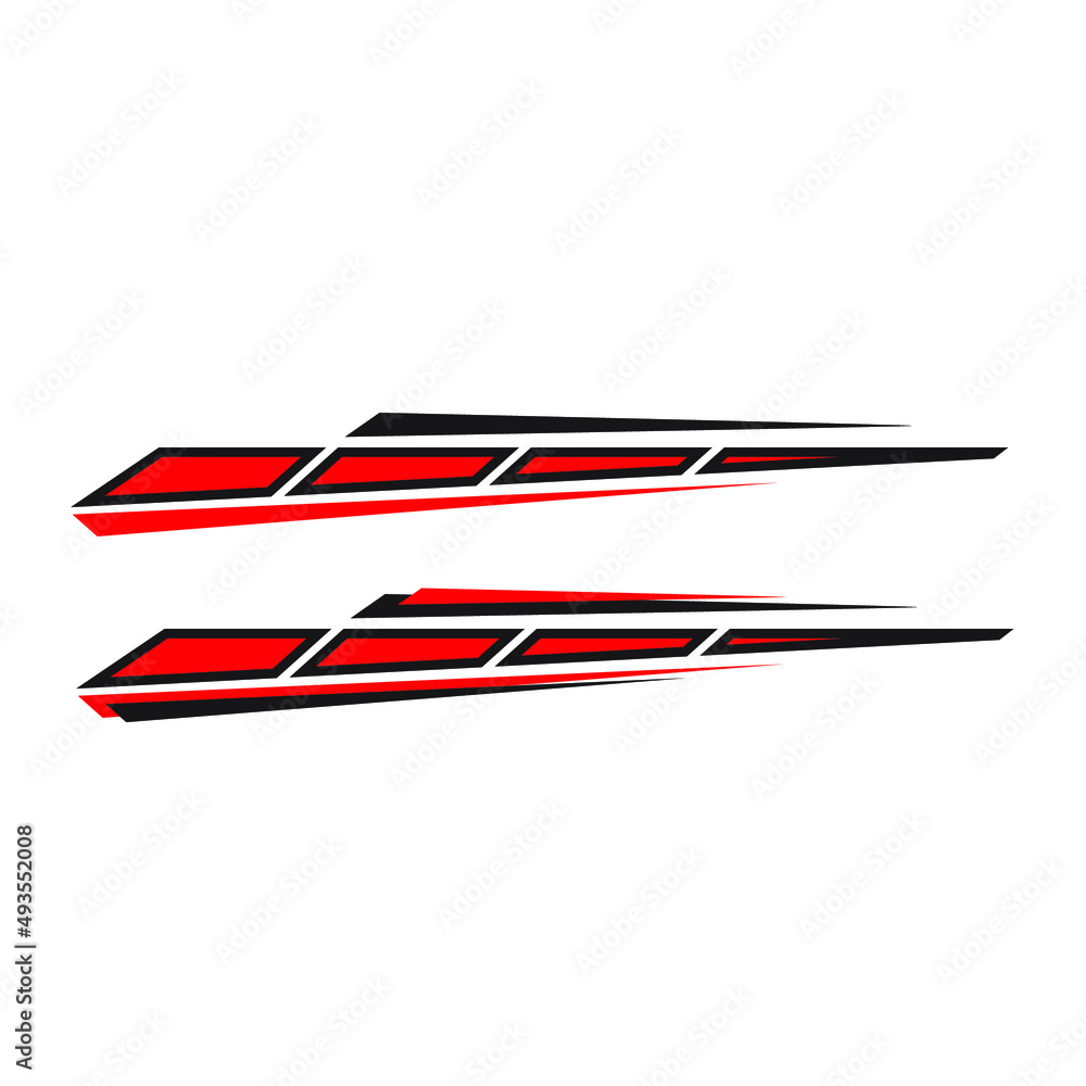 car body template sticker vector design. modified car sticker. racing ...