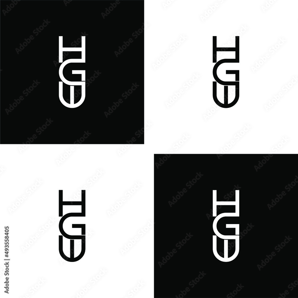 hgw letter original monogram logo design set Stock Vector | Adobe Stock