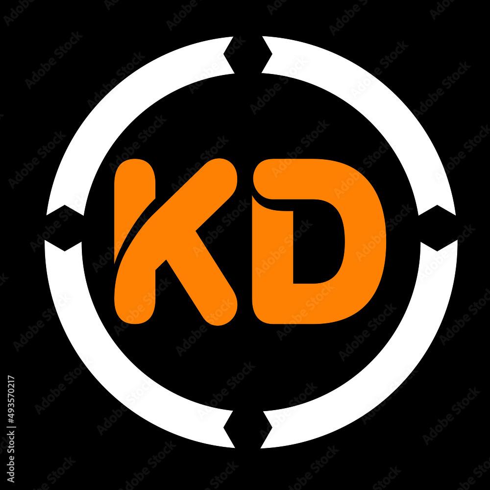 KD letter logo design. KD vector design. Stock Vector | Adobe Stock