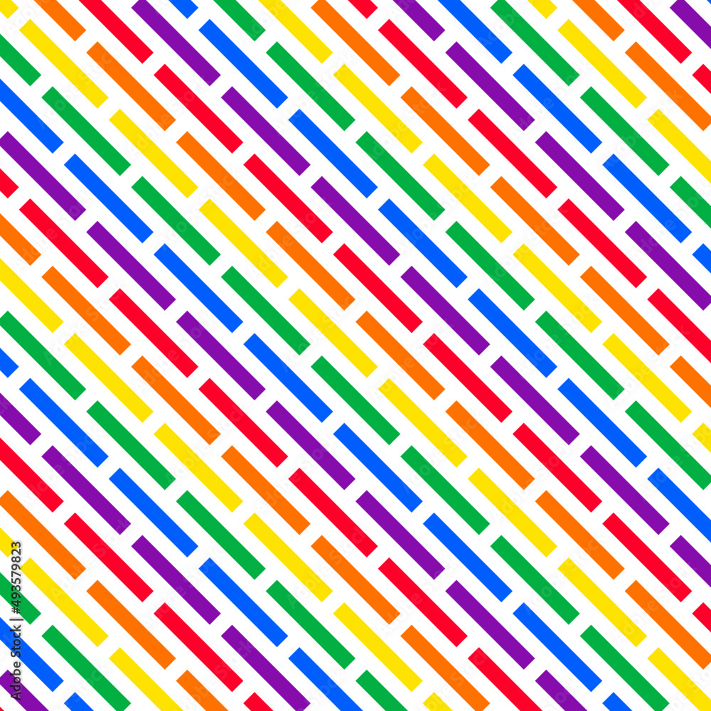 Diagonal rainbow colors lines background vector banner template. LBGT ...